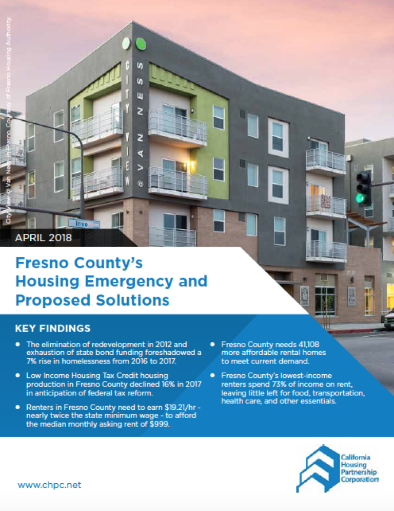 Fresno County Housing Need Report 2018 - California Housing Partnership